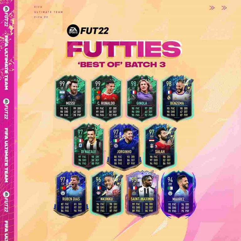 FIFA 22 Futties, arriva il meglio del meglio: CR7 e Messi 99
